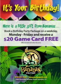 Pricing & Passes | Bananas Fun Park - Grand Junction, CO